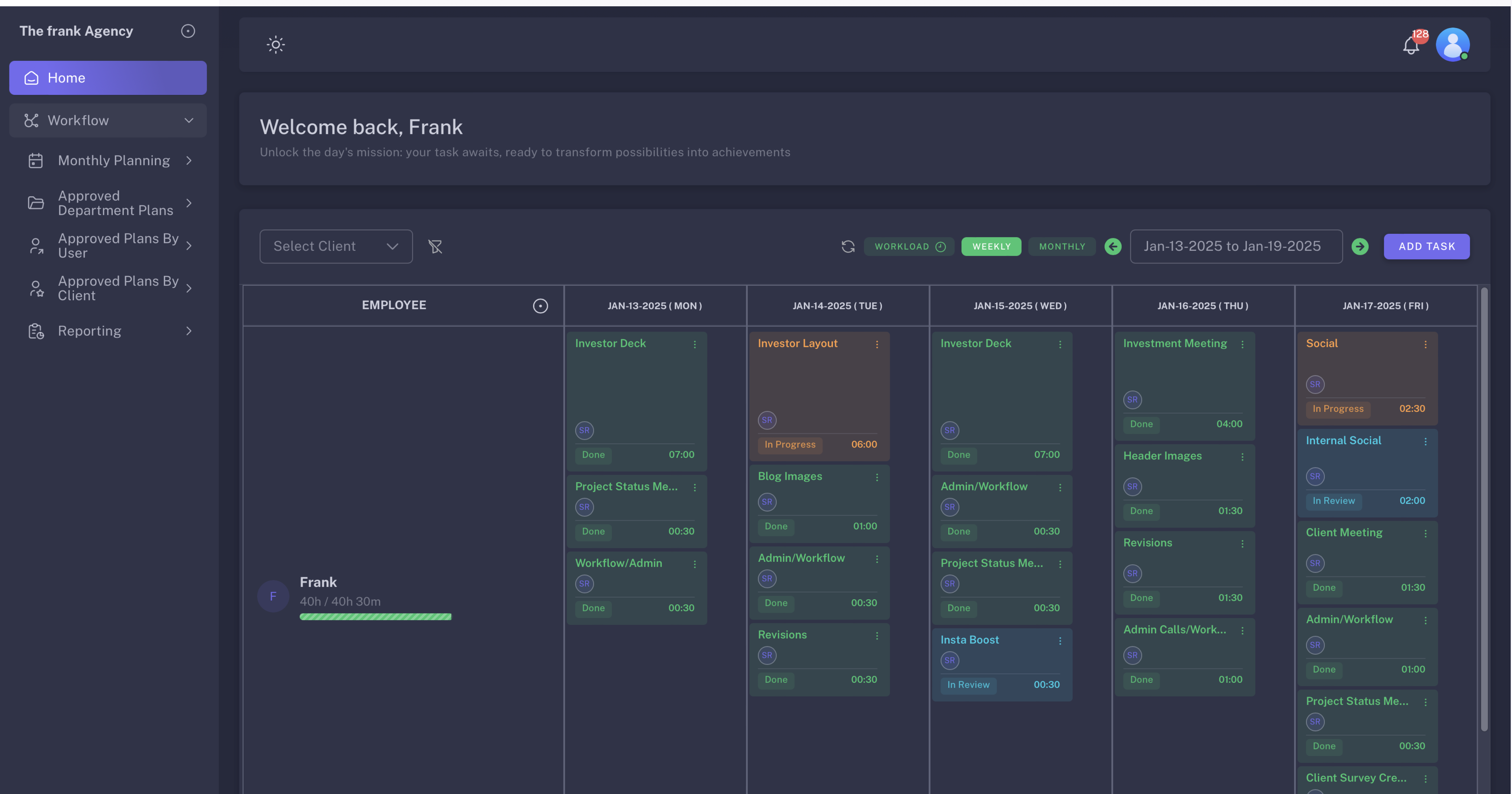frankPulse Workflow Management | Project Management by The frank
